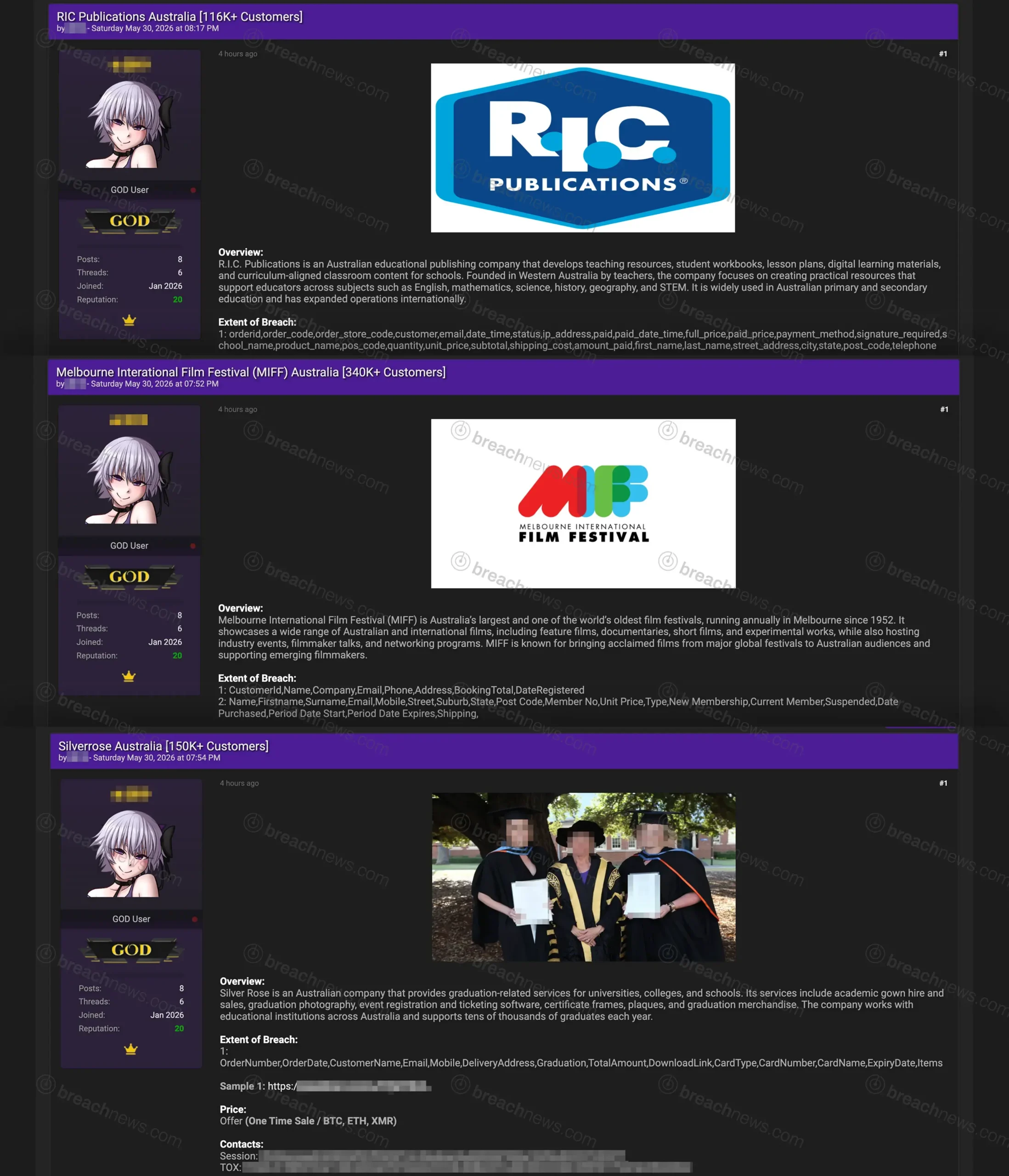 Melbourne Film Festival, RIC Publications, and Silver Rose Named in ...